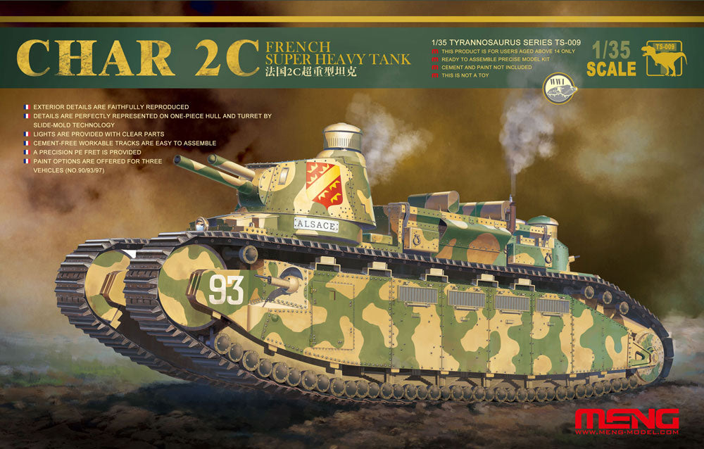 Meng TS-009 1/35 French Super Heavy Tank Char 2C — Hobby City NZ