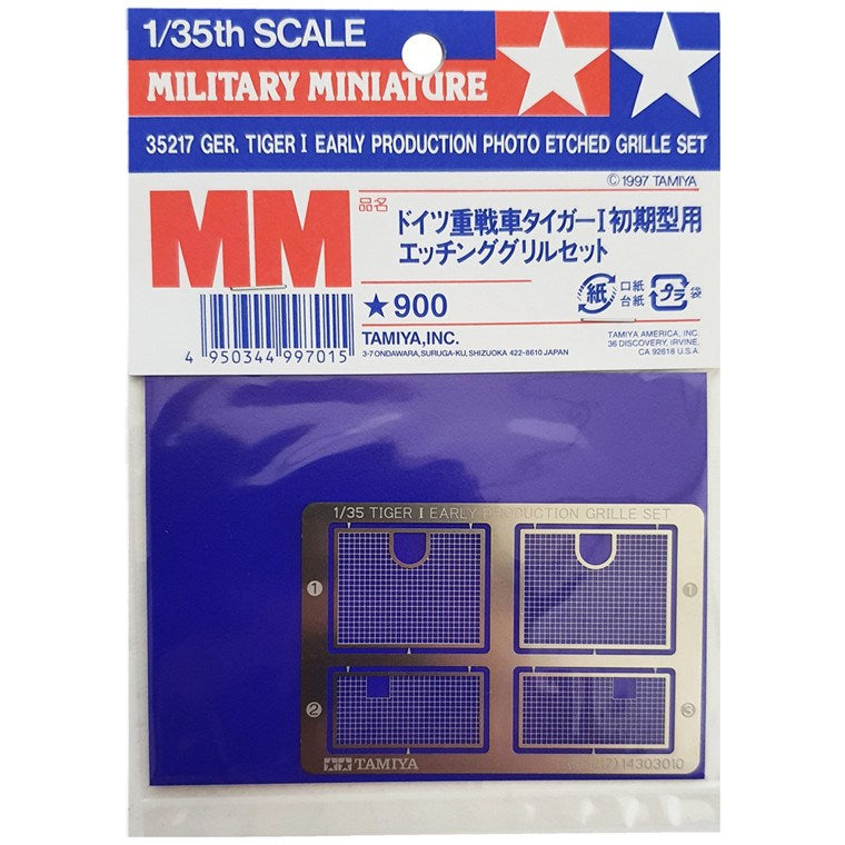 Tamiya 35217 1/35 German Tiger I (Early Production) Etched Grille Set ...